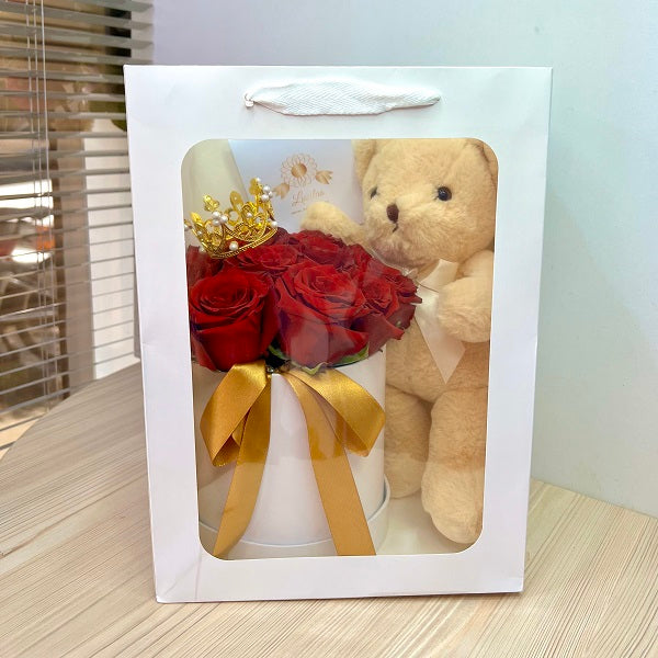 Box de rosas Rojas y Peluche en Lima | Lucilas Florería – Florería Lucilas